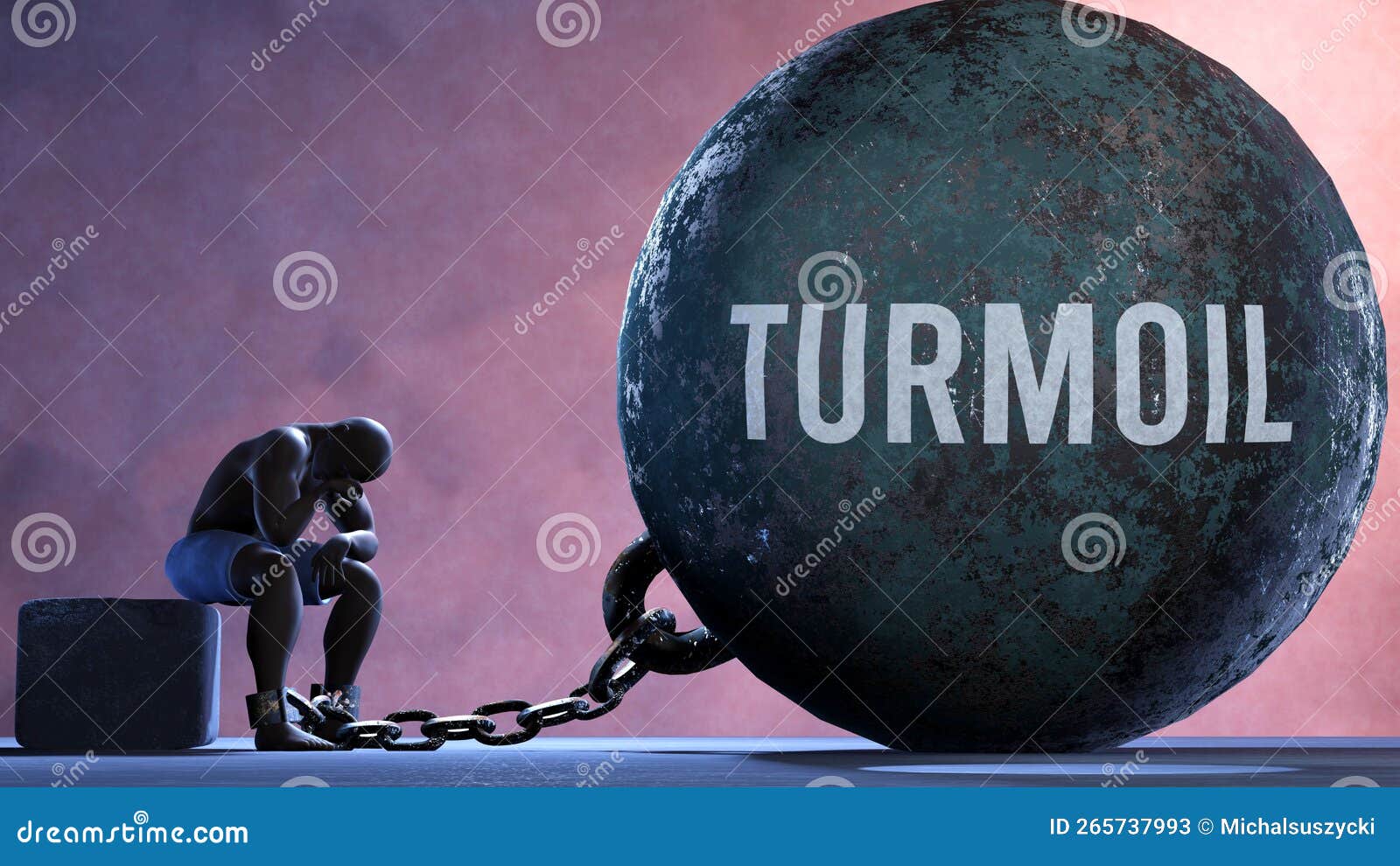 Turmoil that limits life stock illustration. Illustration of scary ...