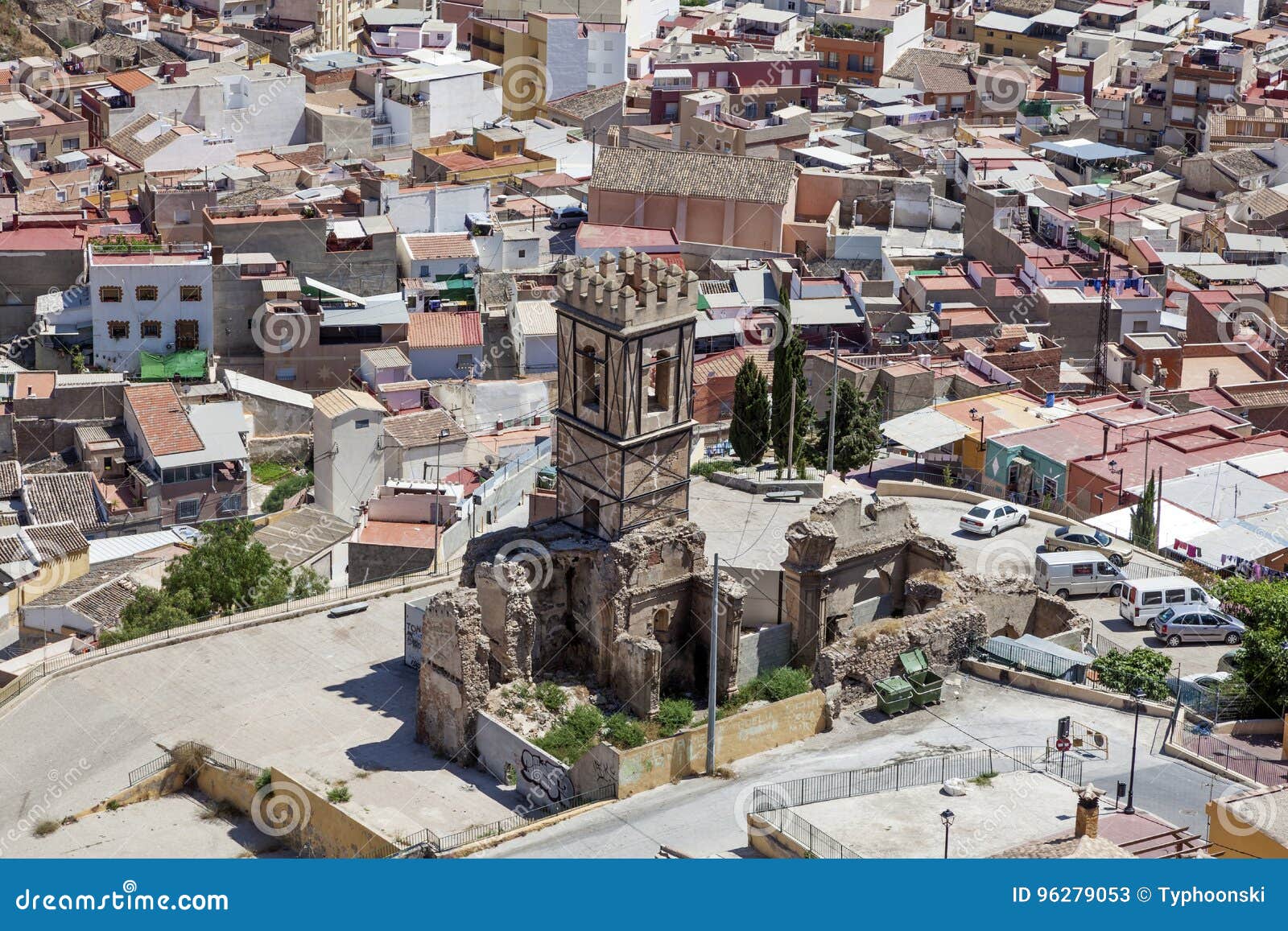 Turmruine in Lorca, Provinz Von Murcia, Spanien Stockbild - Bild von ...