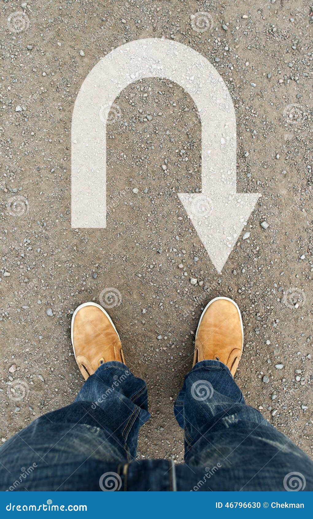 Turn arrow on the road stock photo. Image of journey - 46796630