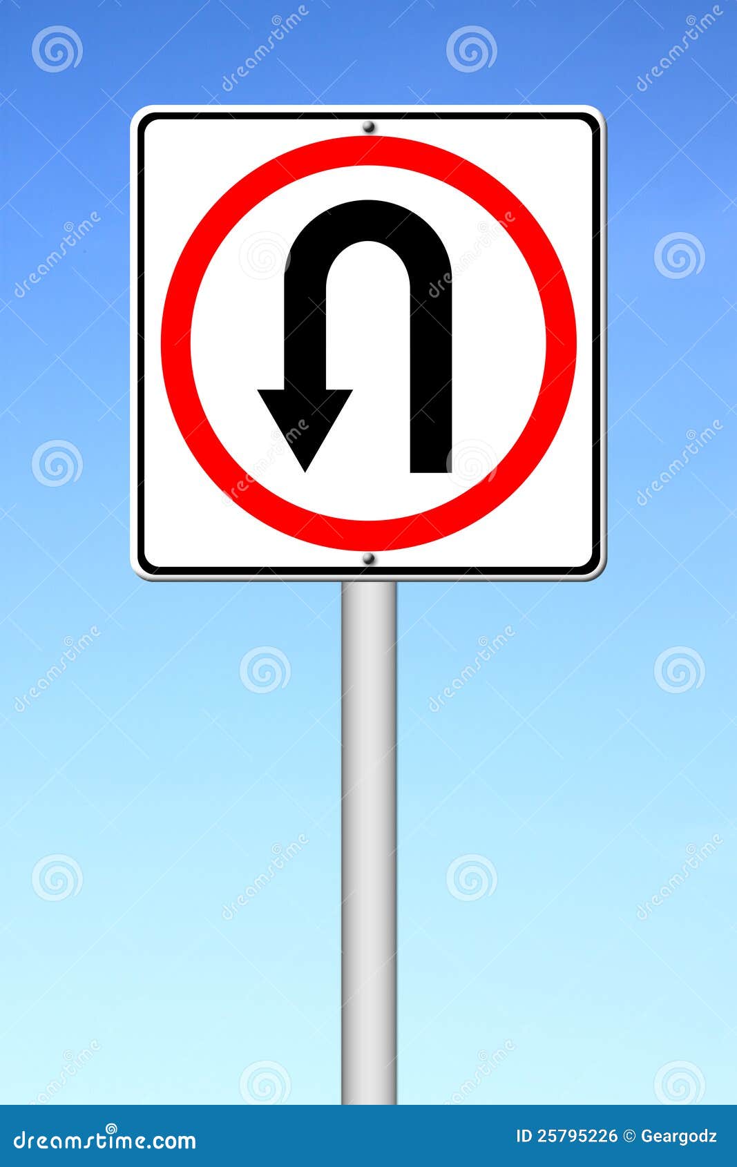Turn back road sign stock illustration. Illustration of pointer - 25795226