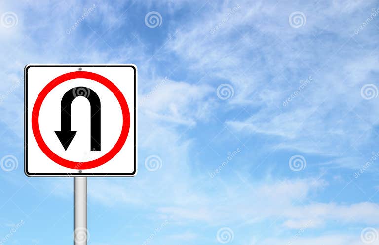 Turn back road sign stock illustration. Illustration of guide - 25795236