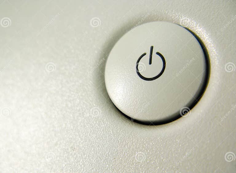 Turn on button stock photo. Image of closeup, computer - 10446978