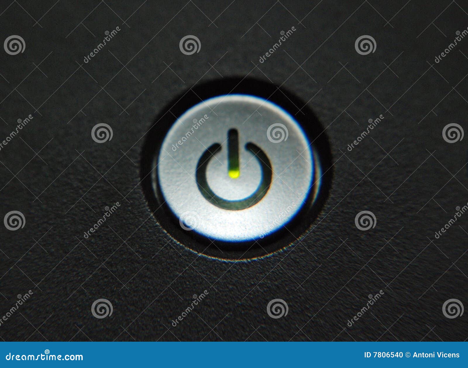 Turn on button stock photo. Image of light, black, connection - 7806540