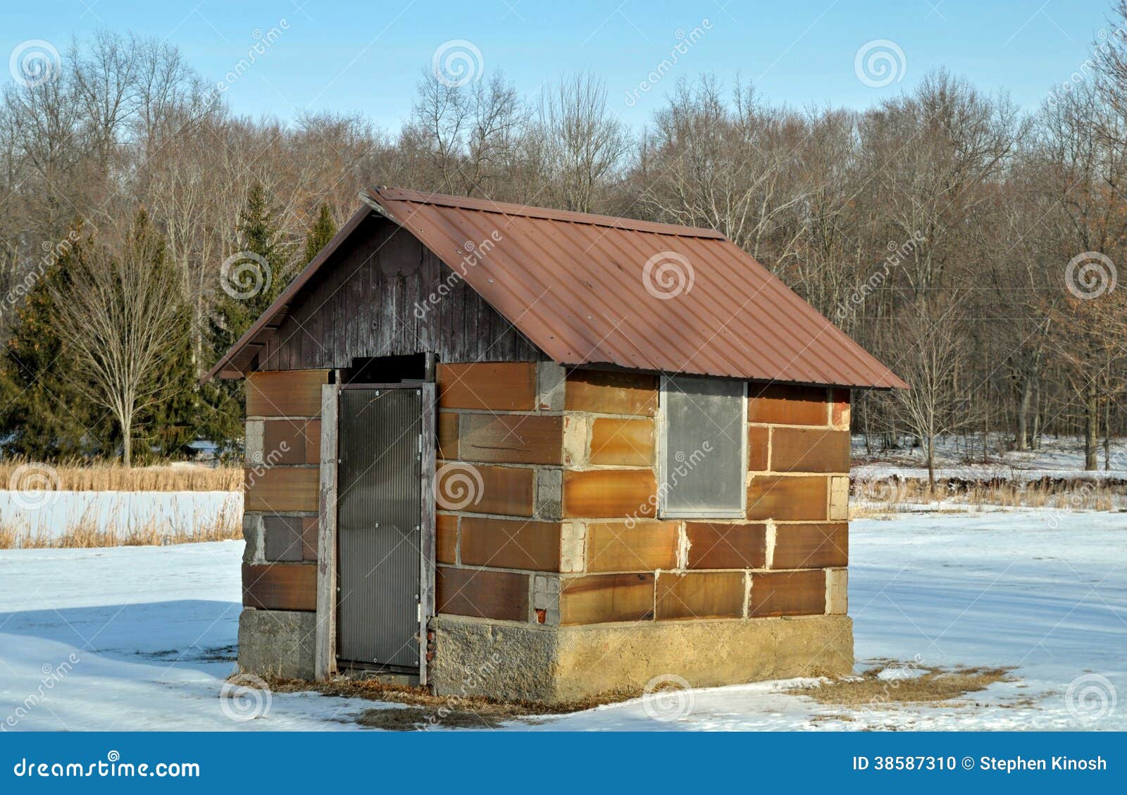 Turn of the Century Ice House Stock Photo - Image of frozen, storage ...
