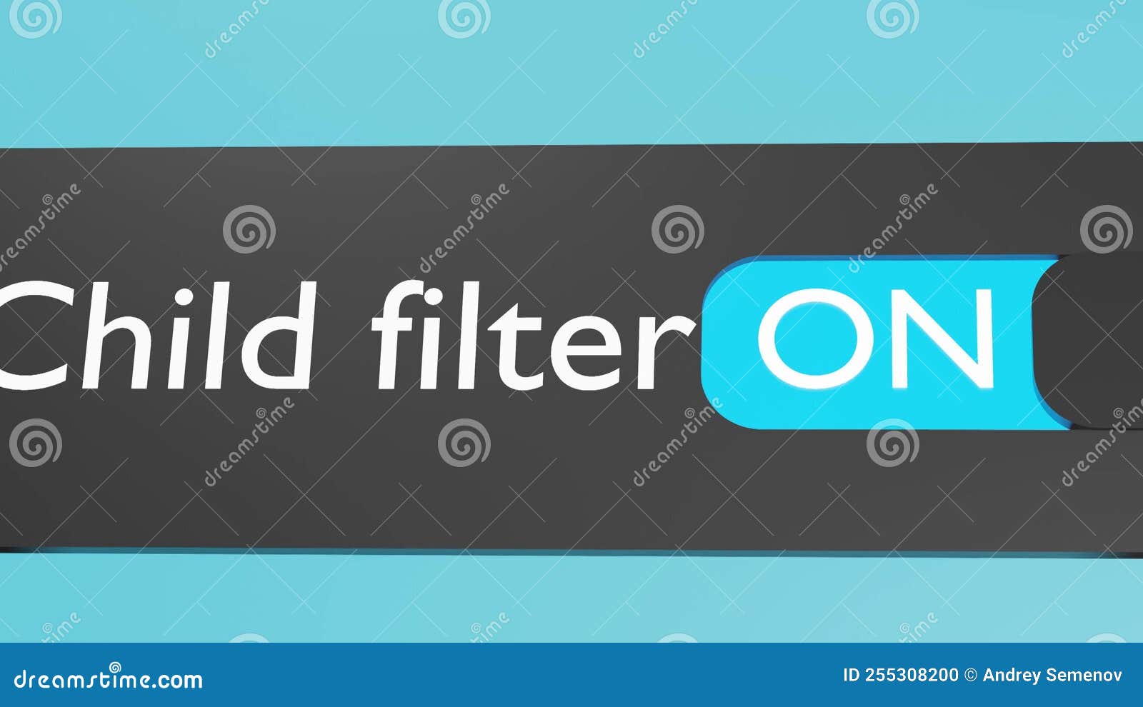 Turn on Child Filter Button, Slider. Parental Control Stock Footage ...