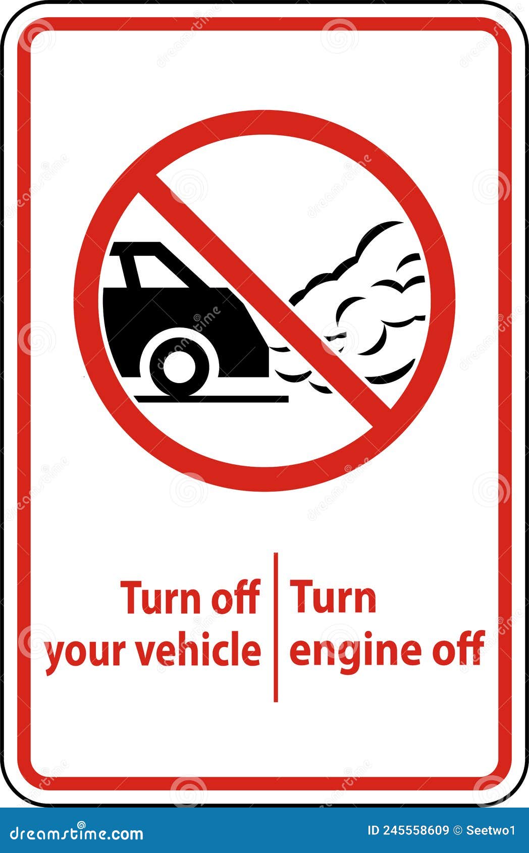 Turn Engine Off Sign on White Background Stock Vector - Illustration of ...