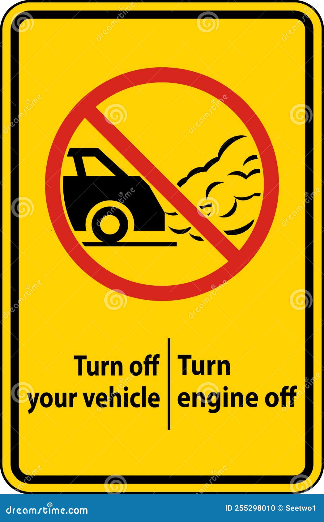 Turn Engine Off Sign on White Background Stock Vector - Illustration of ...