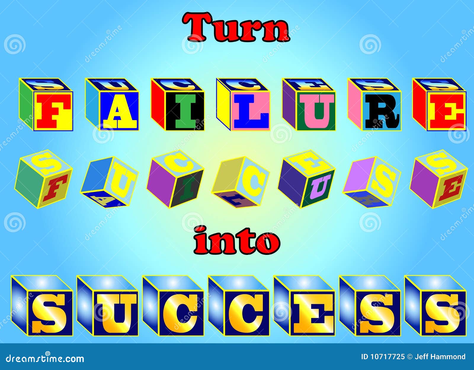 Turn Failure into Success. stock illustration. Illustration of concept ...