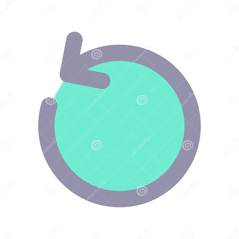 Turn flat color ui icon stock vector. Illustration of isolated - 251859631