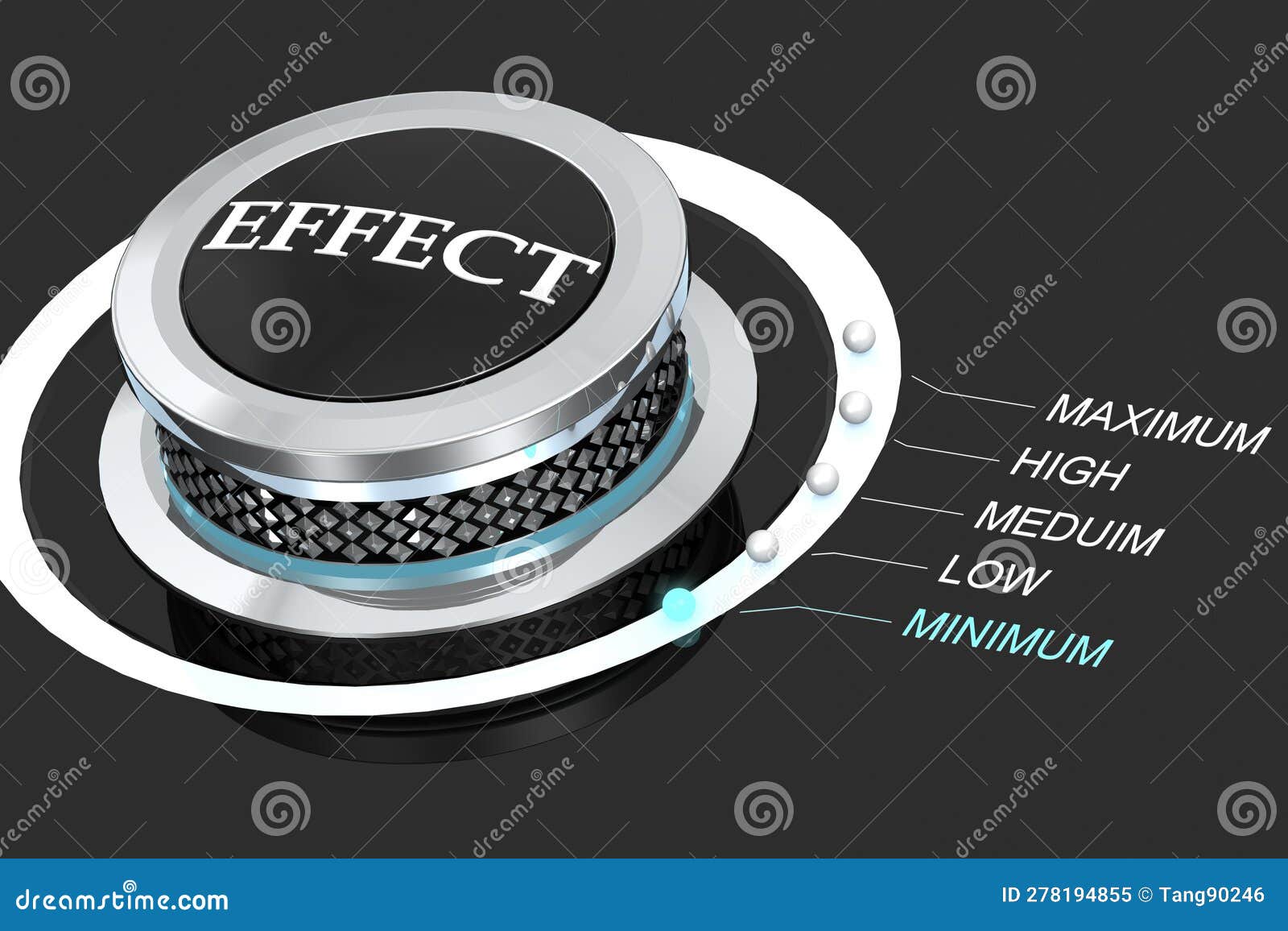 Turn the Knob To Minimum for Effect Level Stock Illustration ...