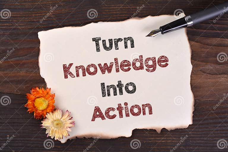Turn Knowledge into Action stock photo. Image of coaching - 94062984