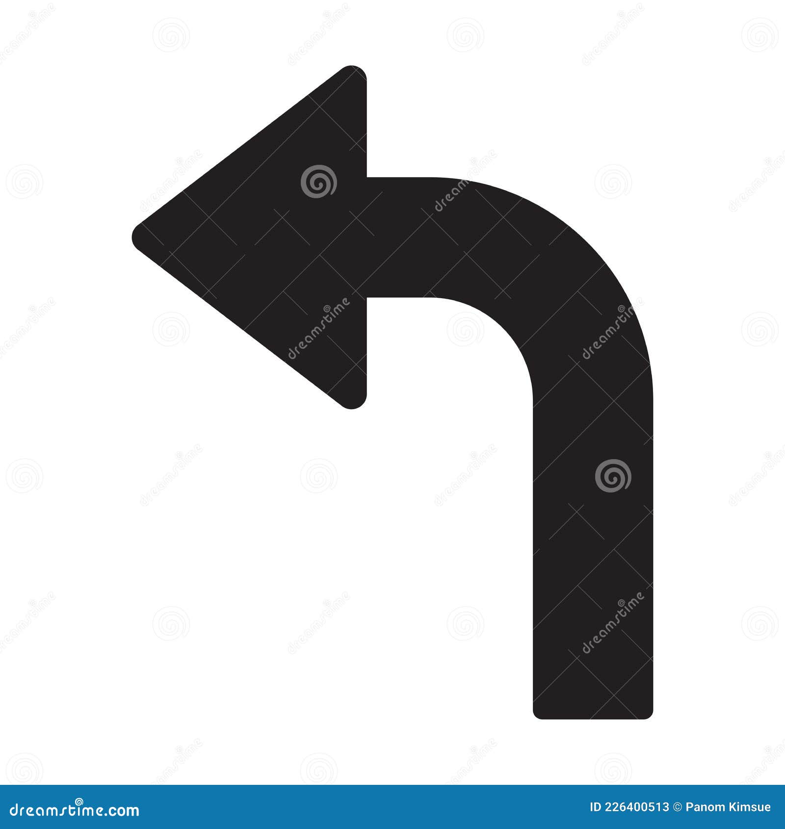 Turn Left Arrow Icon Vector for Your Website Design, Logo, App, UI ...