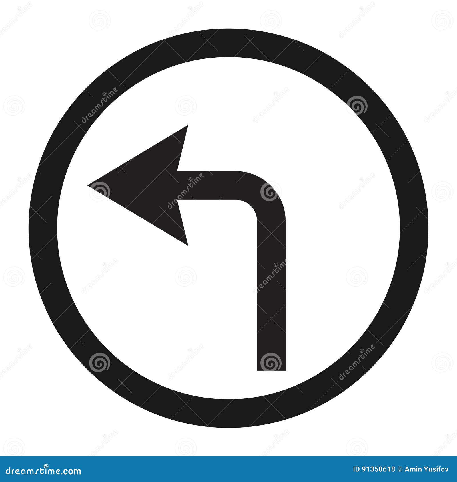 Left Turn Arrow Icon Stock Illustrations – 7,118 Left Turn Arrow Icon ...