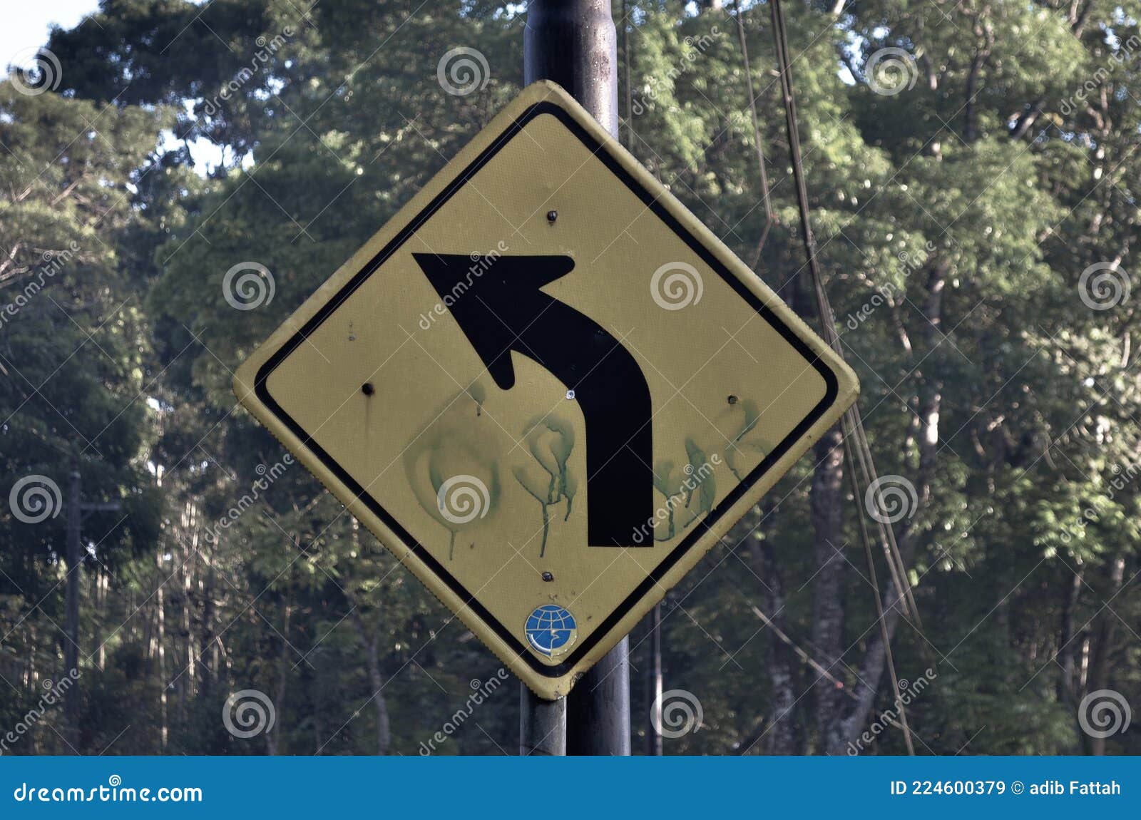 Turn left mark stock image. Image of blue, font, banner - 224600379