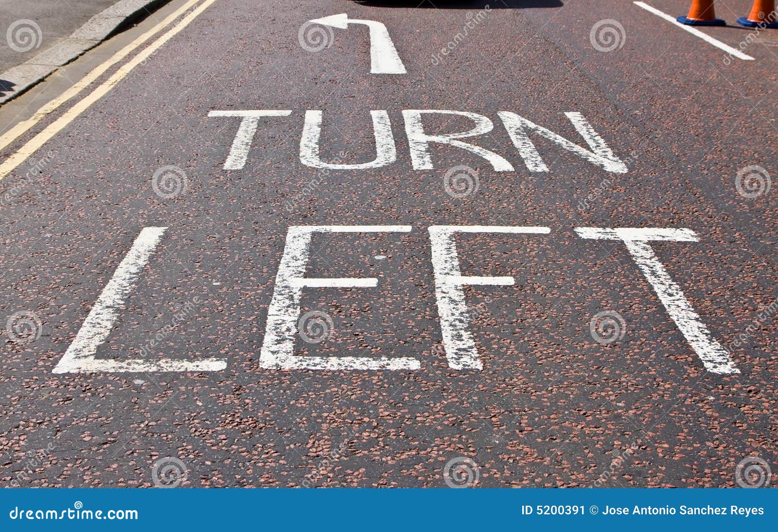 Turn left sign stock image. Image of indication, traffic - 5200391