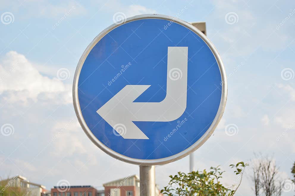 Turn left sign stock image. Image of leading, board, information - 69008103