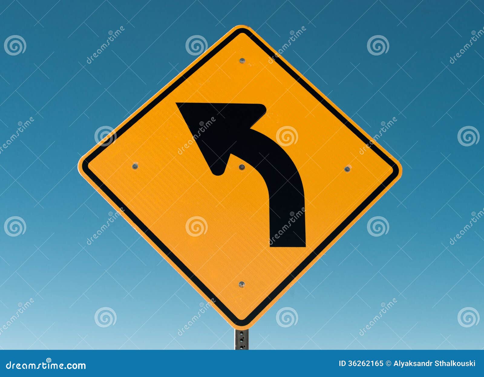 Turn left sign stock image. Image of sign, highway, metal - 36262165