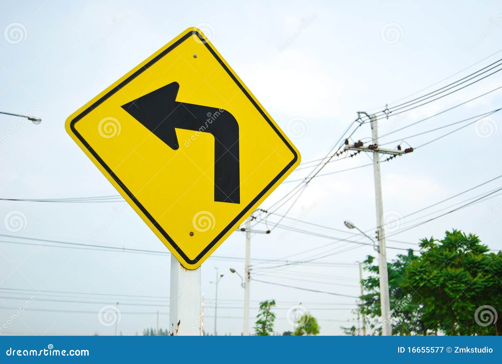Turn Left Traffic Sign Symbol Stock Image - Image of icon, background ...