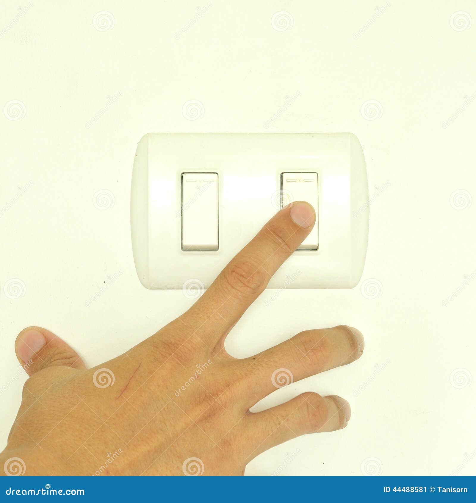 Turn on light switch stock image. Image of button, electrical - 44488581