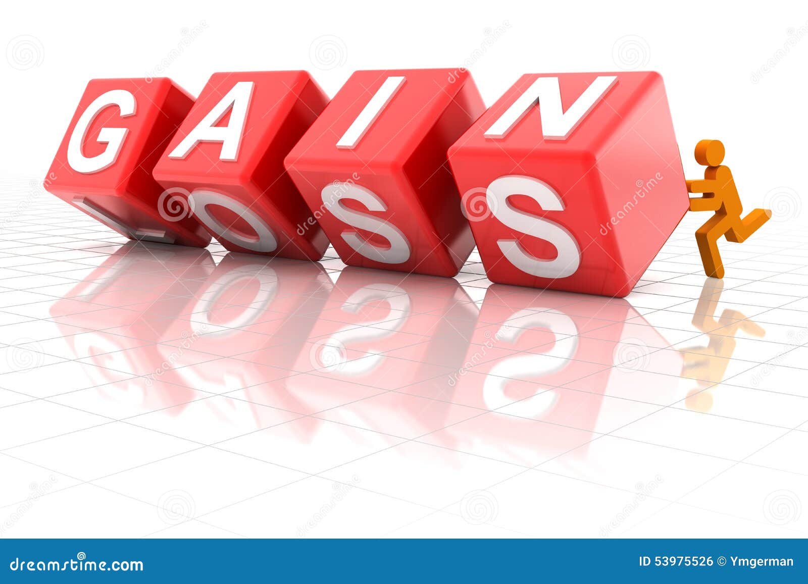 Turn loss into gain stock illustration. Illustration of sign - 53975526