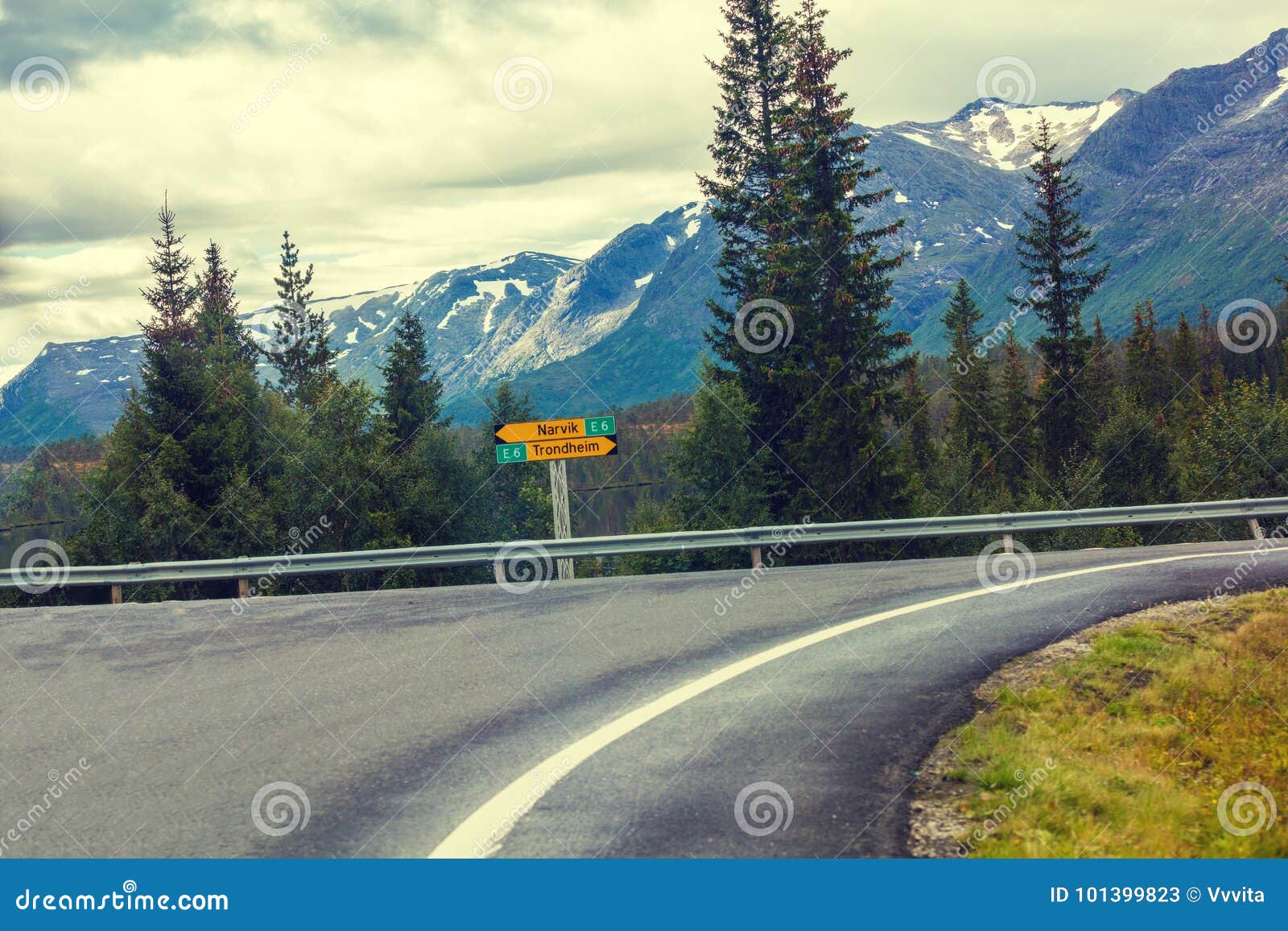 Turn on the mountain road stock image. Image of norway - 101399823