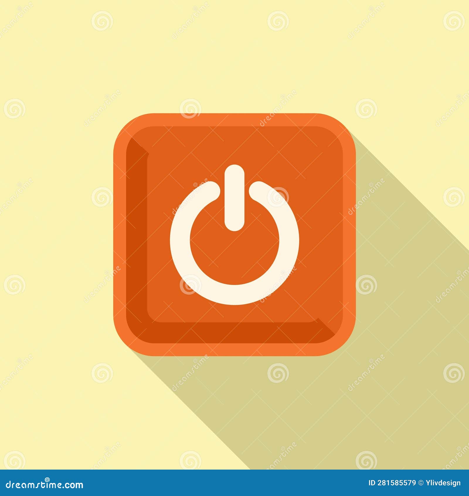 Turn Off Button Icon Flat Vector. Window Computer Stock Vector ...