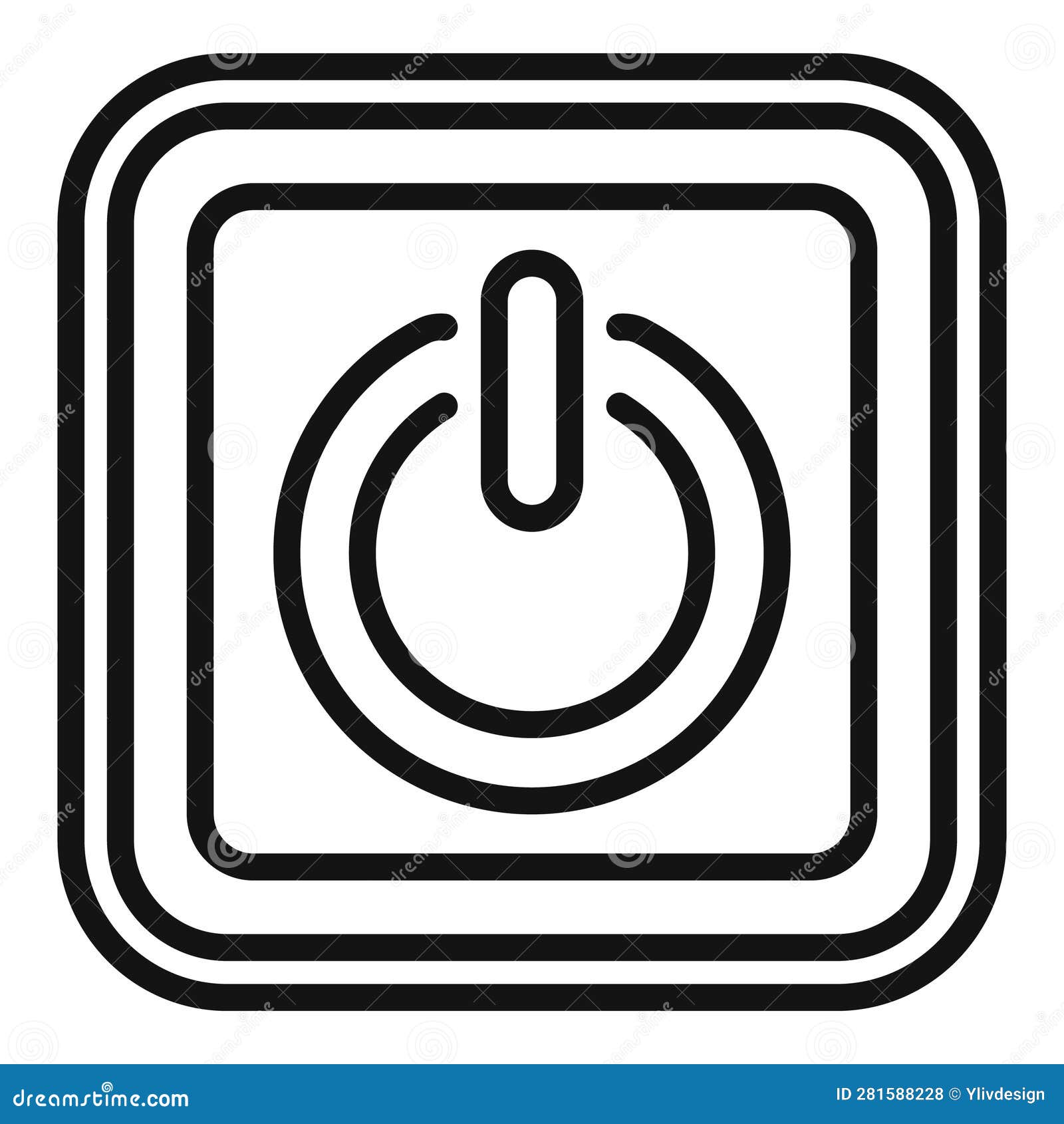 Turn Off Button Icon Outline Vector. Window Computer Stock Vector ...