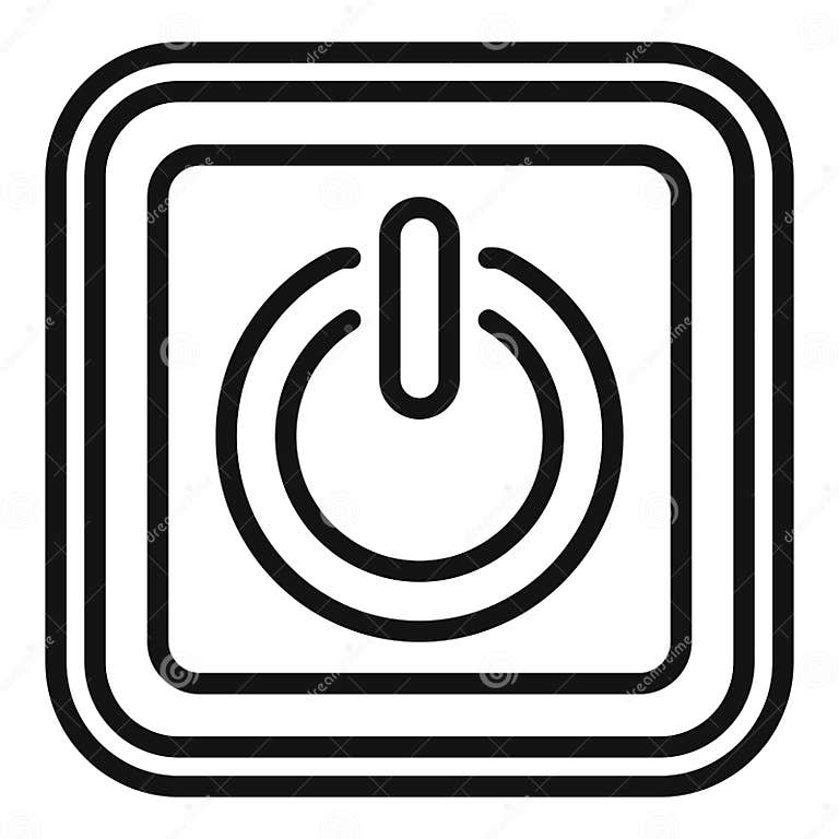 Turn Off Button Icon Outline Vector. Window Computer Stock Vector ...