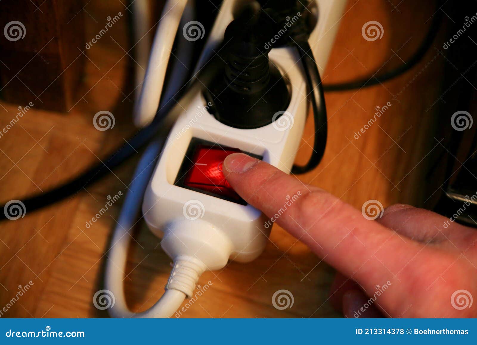 Turn Off the Button on Power Connector To Save on Electricity Stock ...