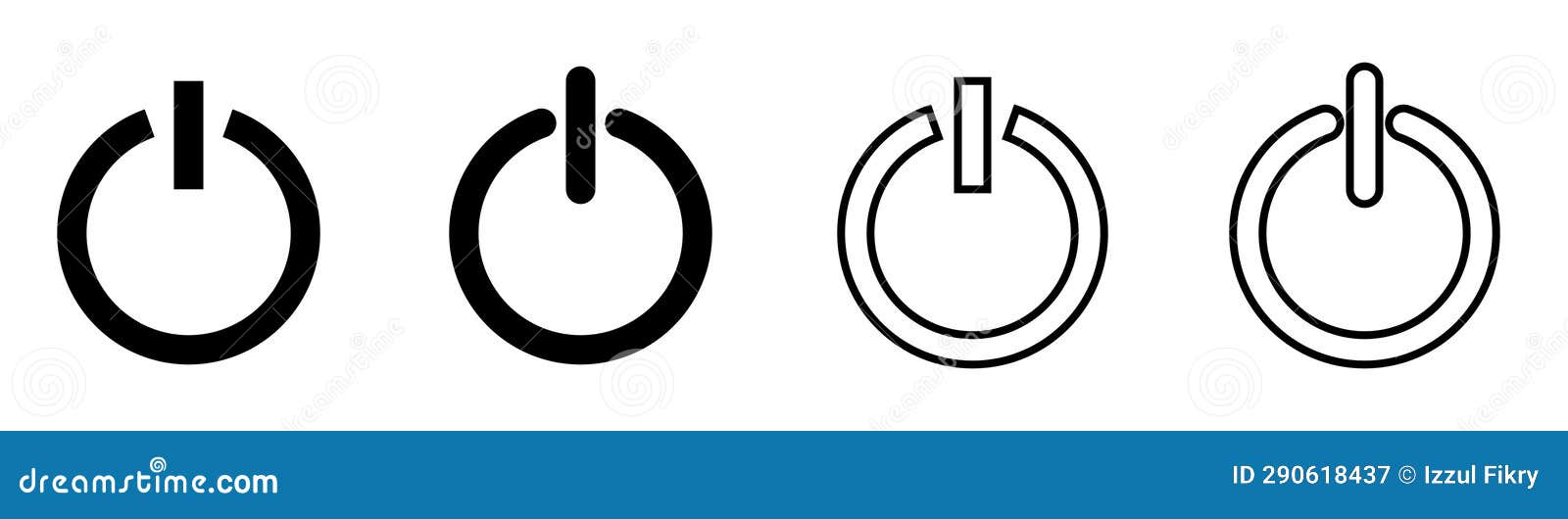 Turn on Turn Off Icon Computer Stock Vector - Illustration of round ...