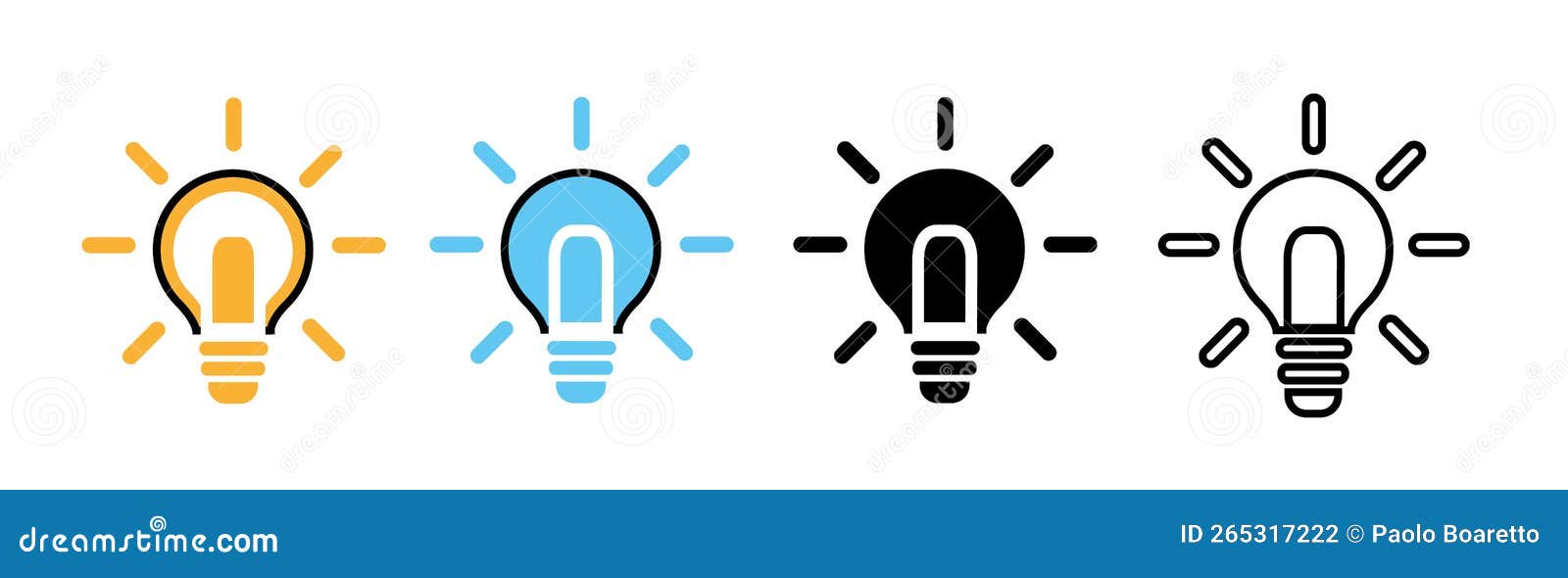 Turn Off Icon in Light Bulb Set. Stock Illustration - Illustration of ...