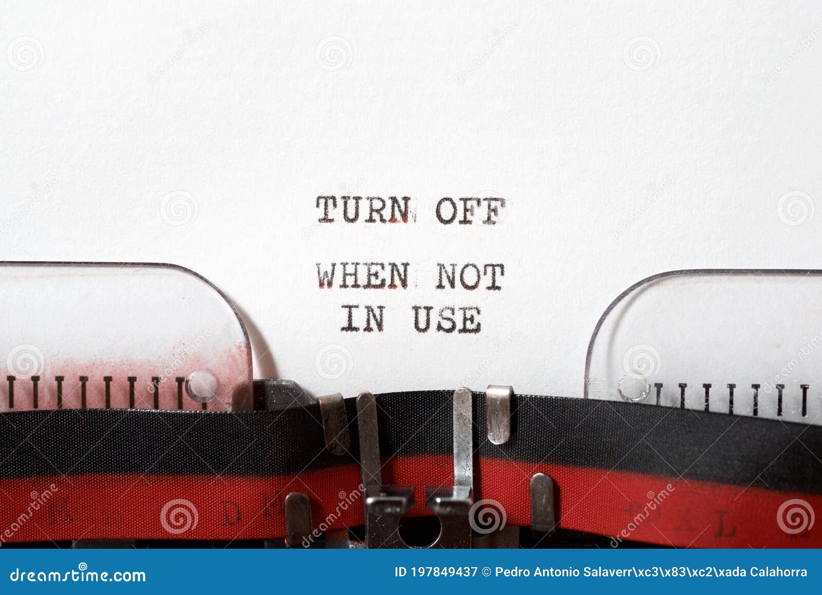 Turn off when not in use stock image. Image of energy - 197849437