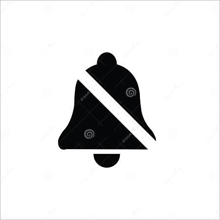 Turn Off Notification Button Web Vector Icon Stock Vector ...