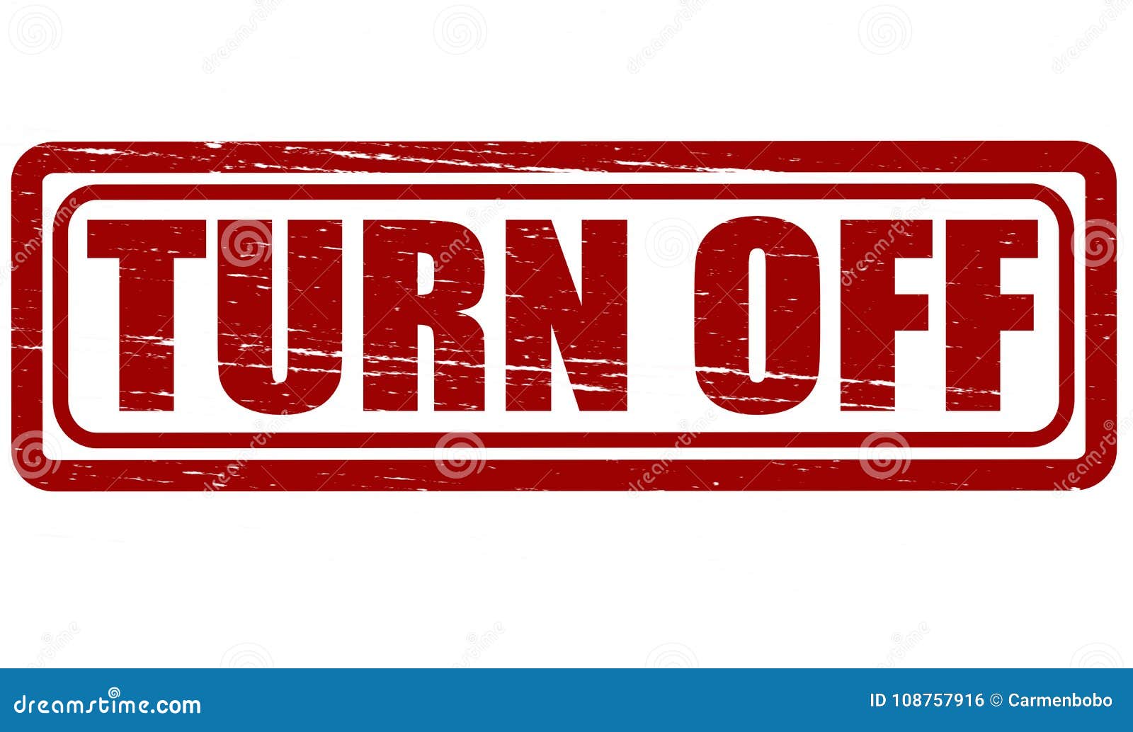 Turn off stock illustration. Illustration of sign, rectangular - 108757916