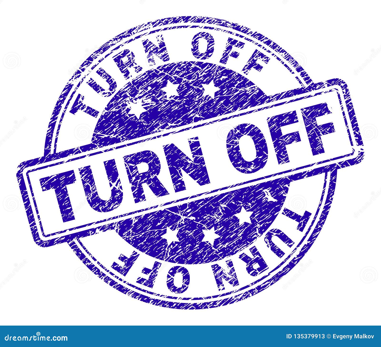Grunge Textured TURN OFF Stamp Seal Stock Vector - Illustration of ...