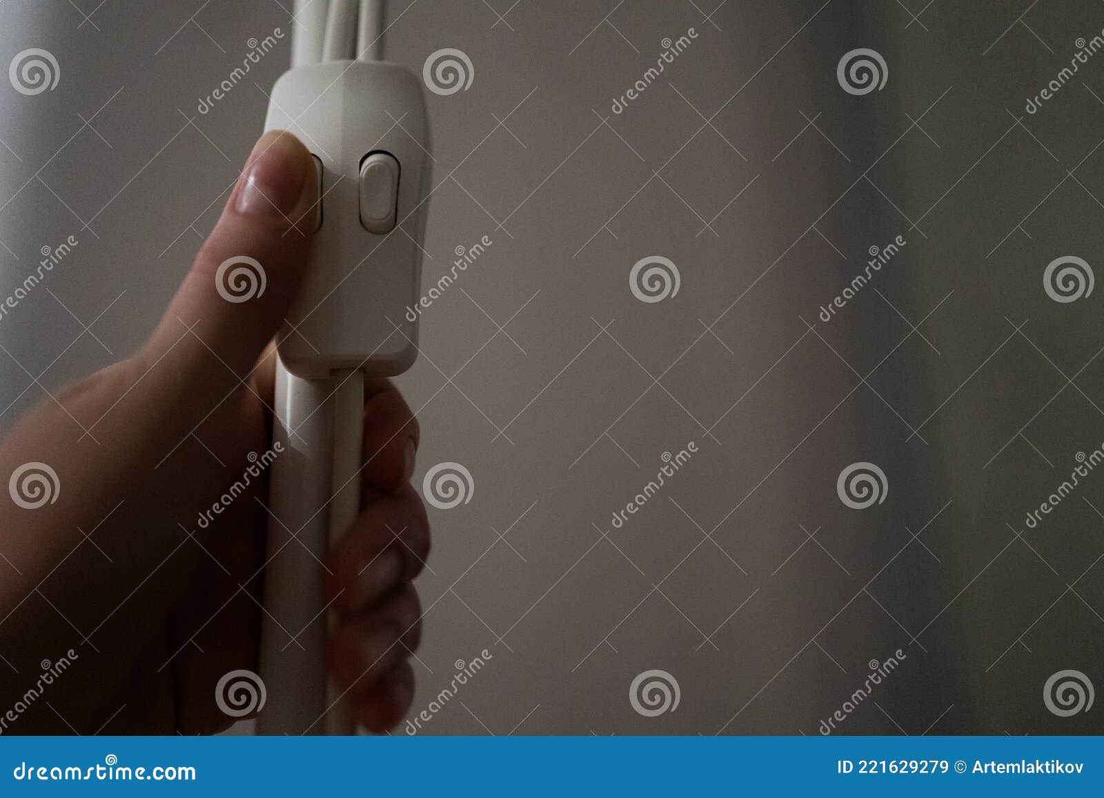 Turn Off Switch. Electricity Control Panel on the Wall Stock Image ...