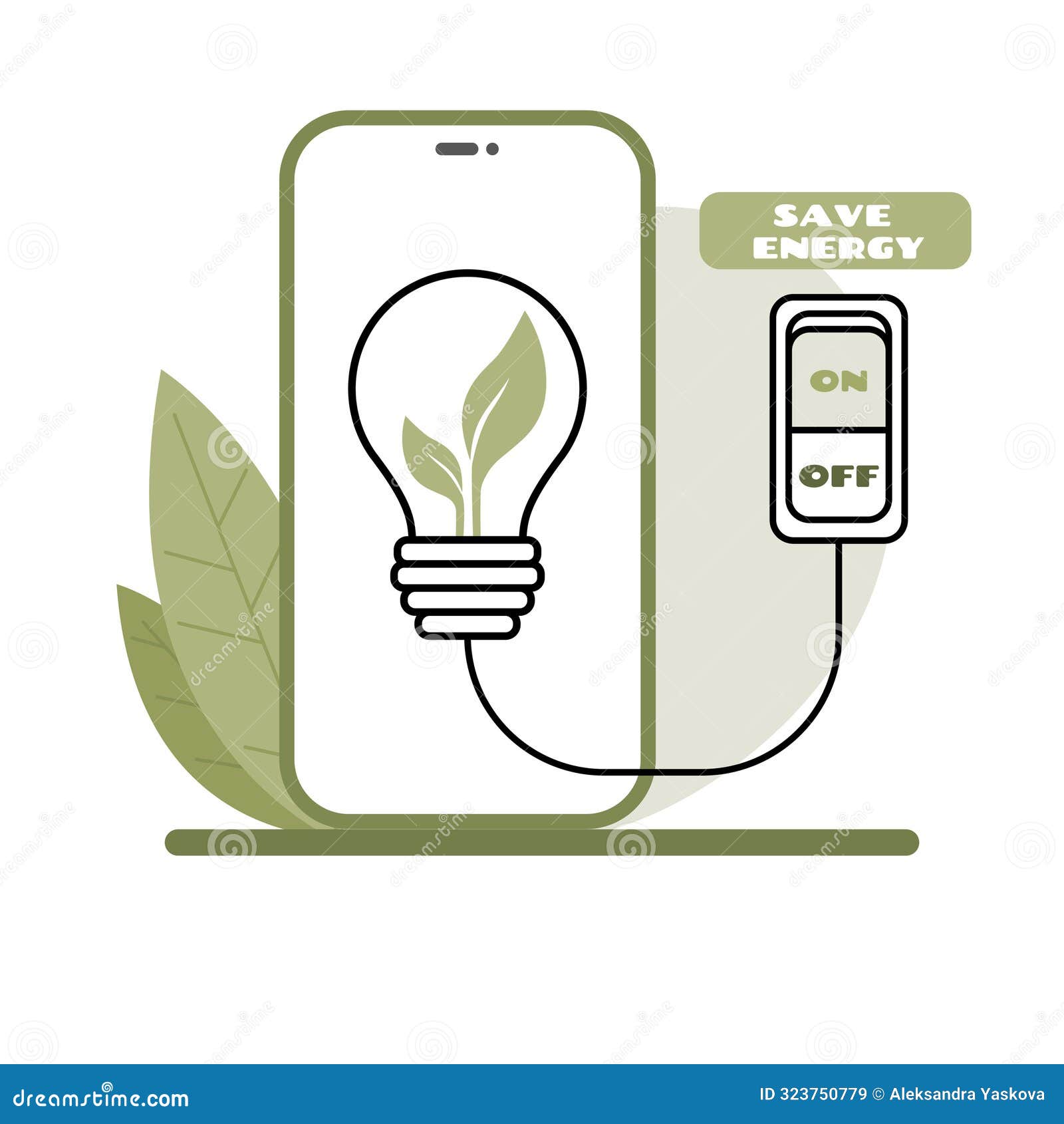 Turn Off Switch for Energy Saving. Environmental Friendly Electricity ...