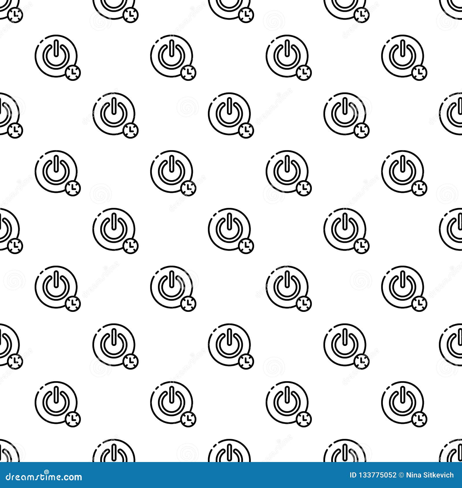 Turn Off Timer Button Pattern Seamless Vector Stock Vector ...