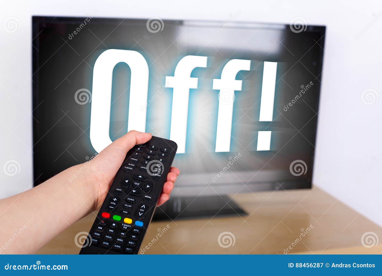 Turn off the TV stock image. Image of media, foreground - 88456287