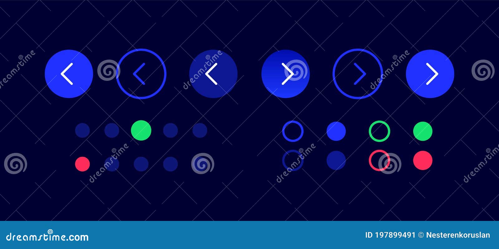 Turn page UI elements kit stock vector. Illustration of mark - 197899491