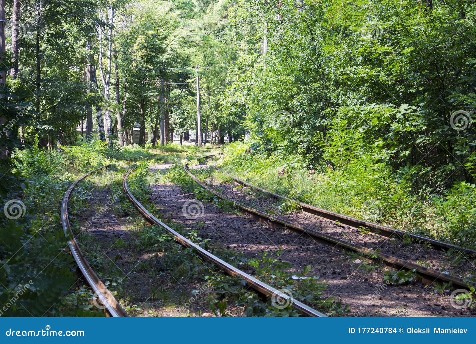 Turn with Parallel Tram Ways Stock Photo - Image of kiev, outdoors ...
