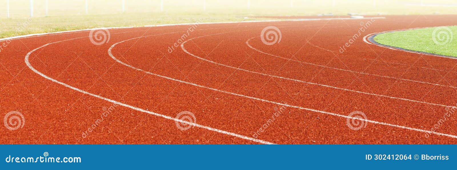 Turn on the Red Racetrack at the Stadium on Sunlight Stock Photo ...