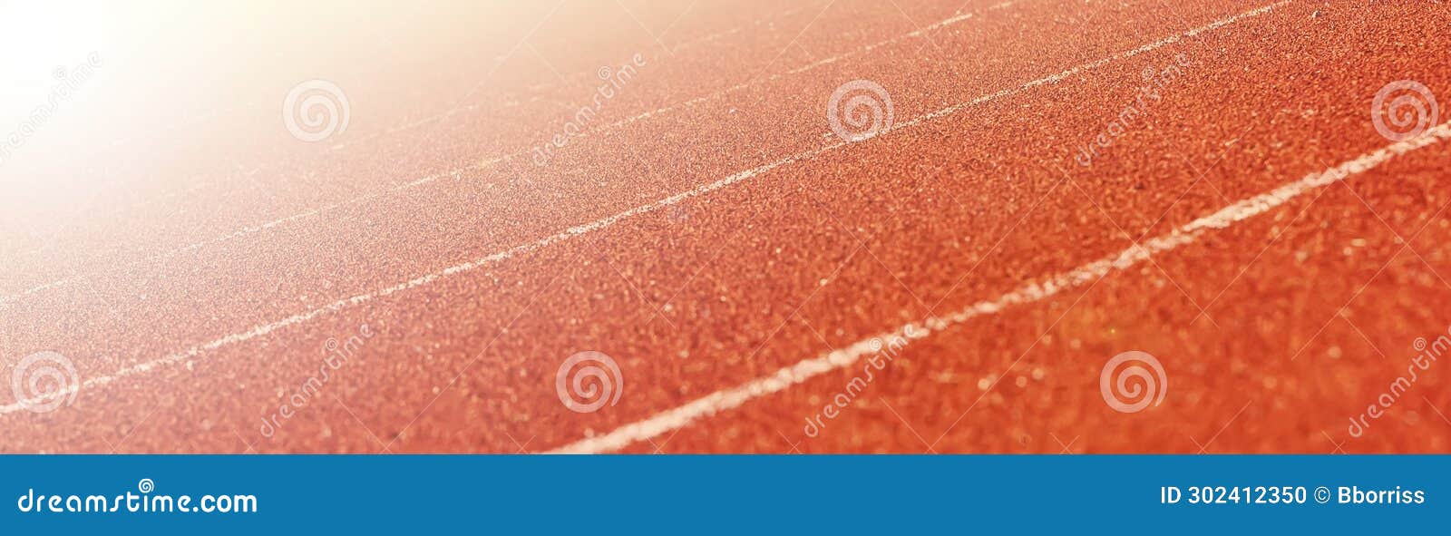 Turn on the Red Racetrack at the Stadium on Sunlight Stock Photo ...