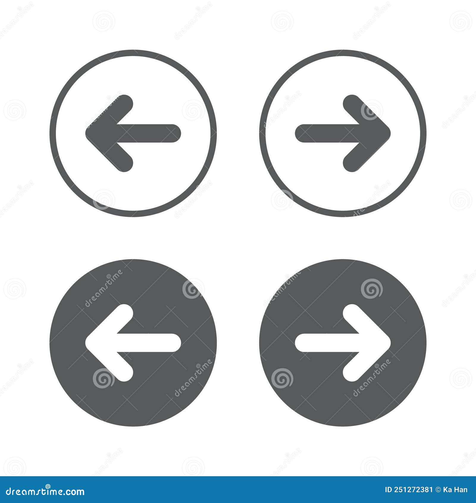 Turn Right and Left Arrow Icon Vector. Forward and Back Sign Symbol ...