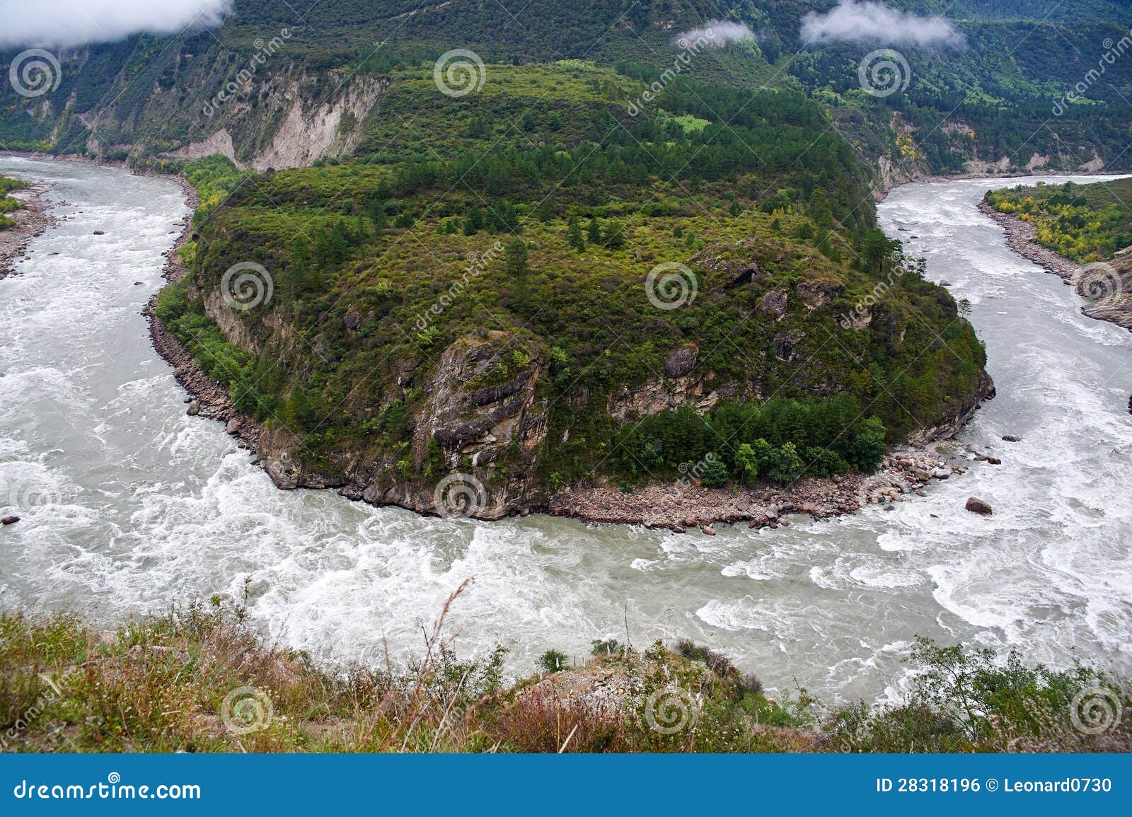 Turn of the river stock photo. Image of mountain, rapid - 28318196