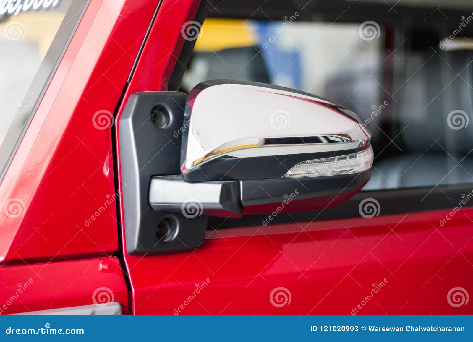 Turn Signal or Indicator LED Light of Red Car Stock Image - Image of ...