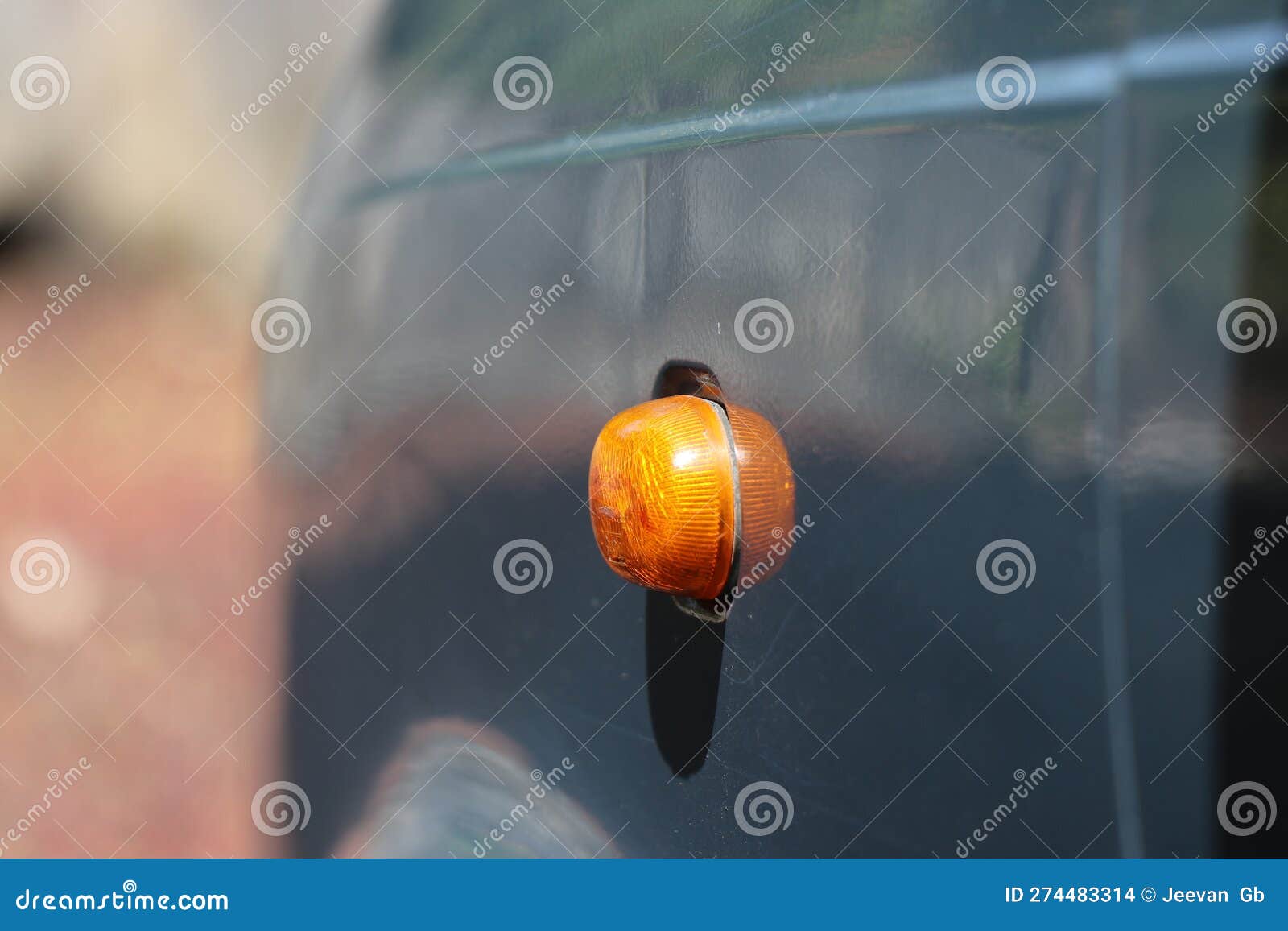 Turn Signal Lights or Side Indicator of an Old Car Stock Photo - Image ...