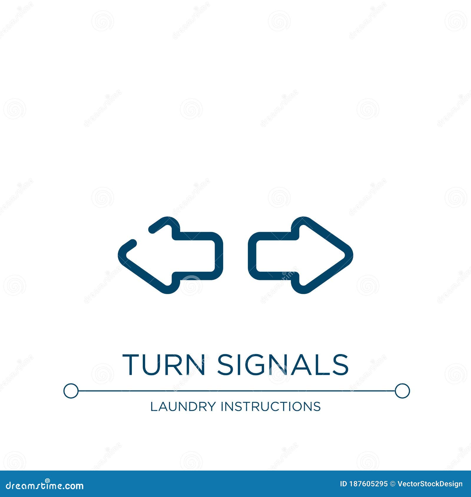 Turn Signals Icon. Linear Vector Illustration From Car Dashboard ...