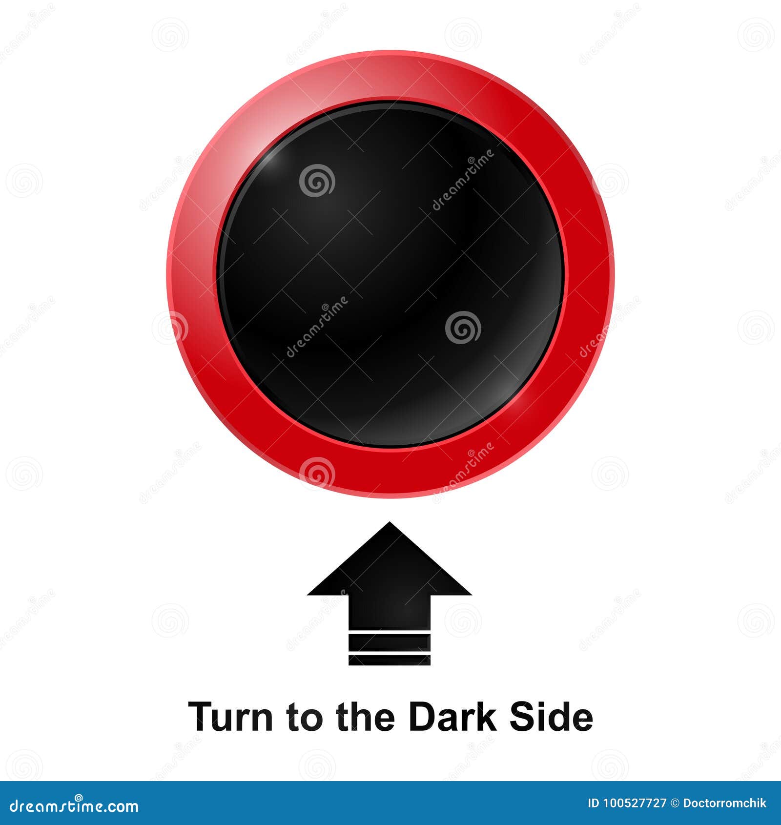 Dark Button stock vector. Illustration of dark, dangerous - 100527727