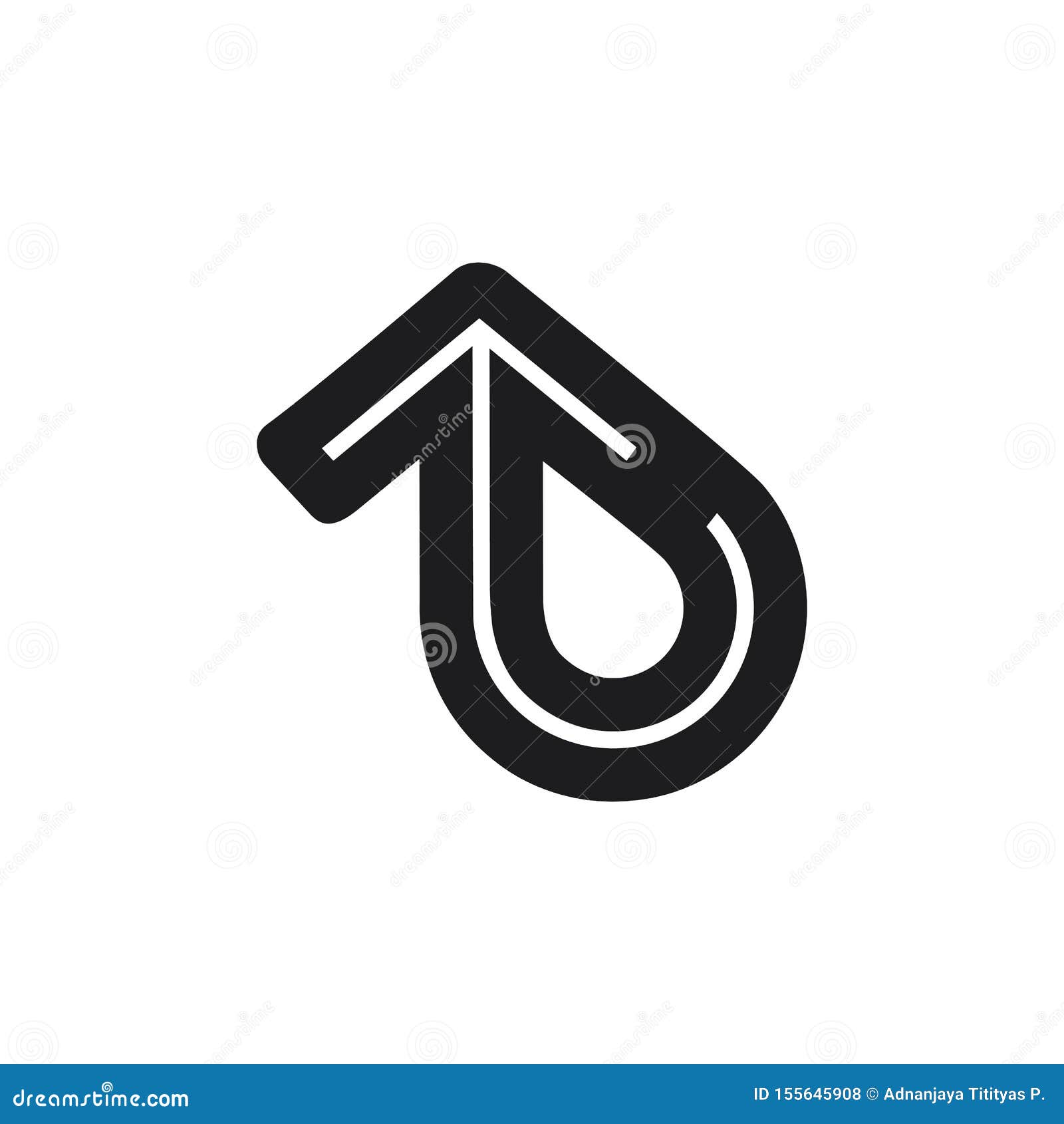 Turn U Rotate Arrow Geometric Line Simple Logo Vector Stock Vector ...